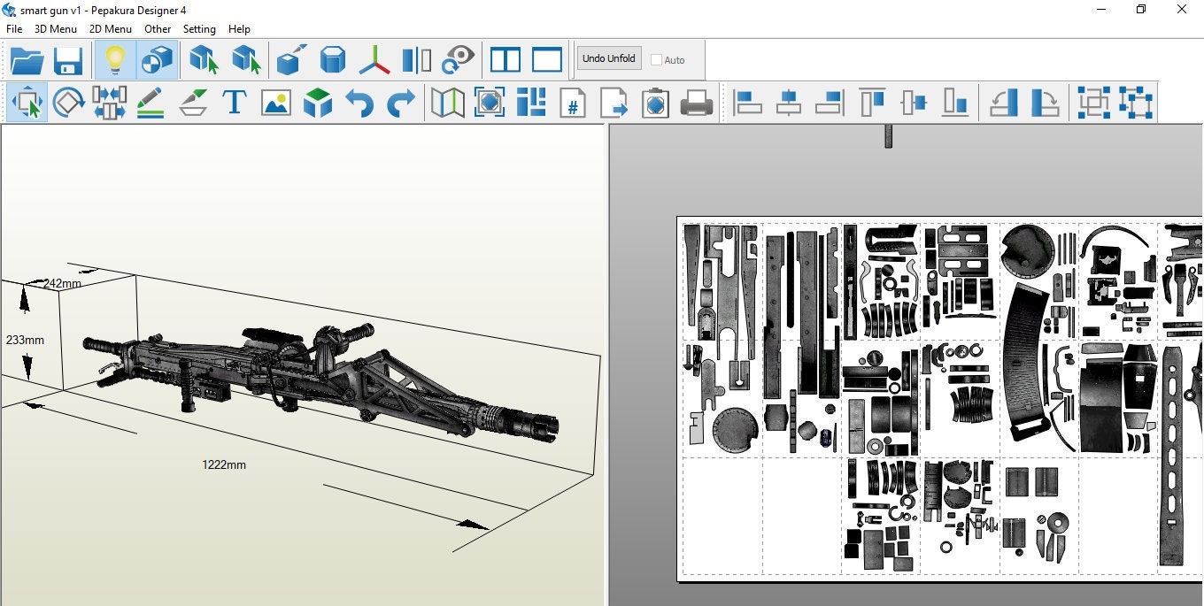 Smart Gun M56 Aliens Pepakura Foam - Etsy