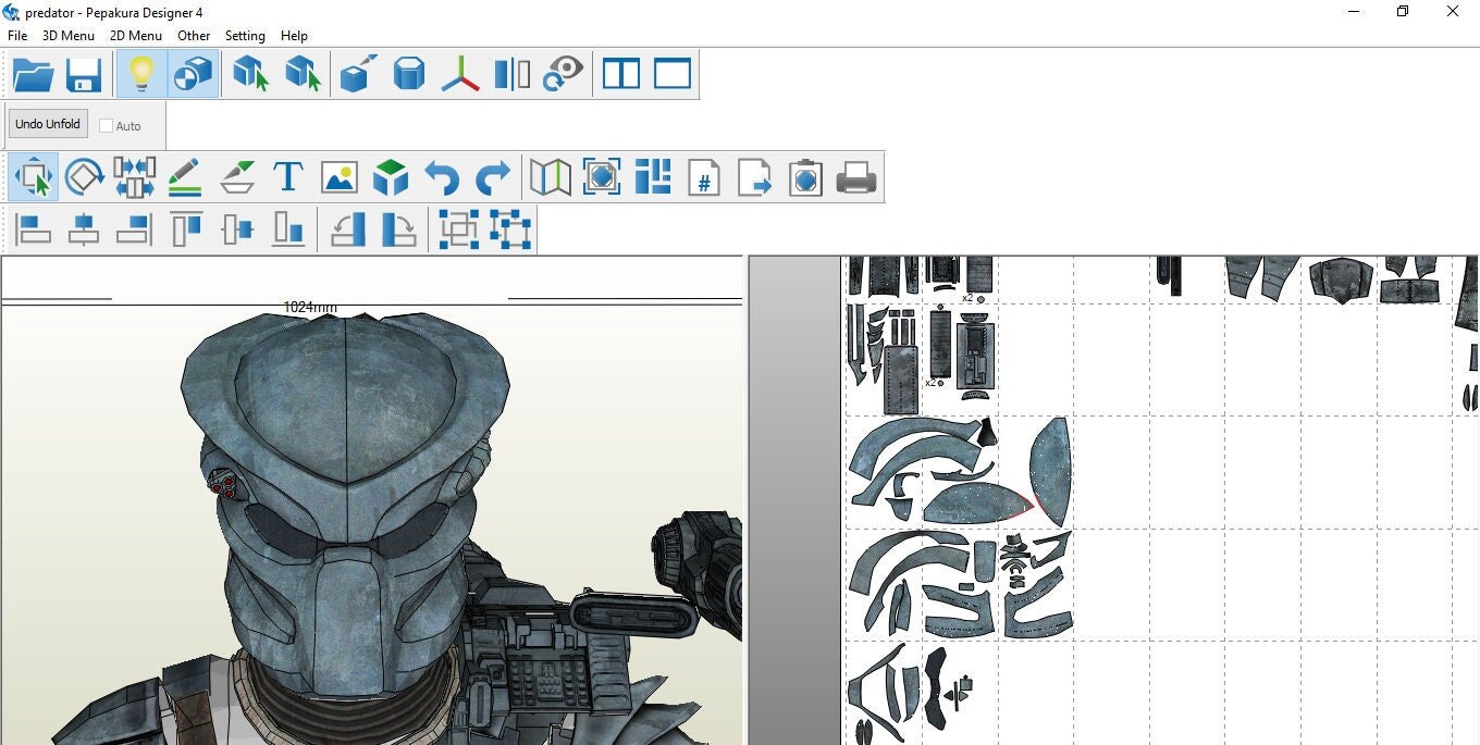 Predator Armor Pepakura Foam - Etsy