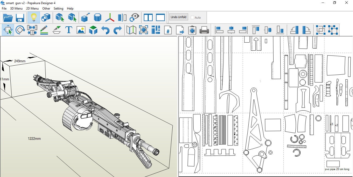Smart Gun M56 Aliens Pepakura Foam - Etsy