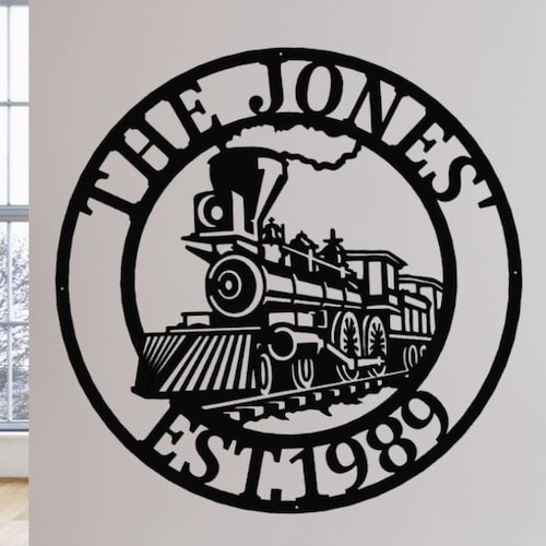 Personalized Railroad Metal Wall Sign Custom Train Metal - Etsy