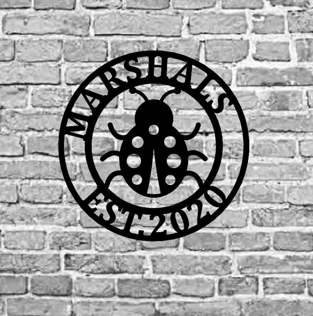 Metal Lady Bug, Personalized Lady Bug Art, Custom Metal Sign, Metal ...