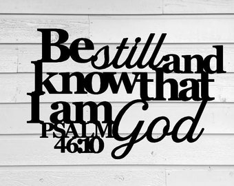 Metal Scripture Wall Art Psalm 46:10 Bible Verse Christian - Etsy