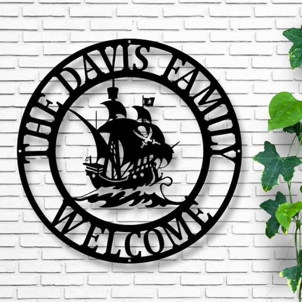 Custom Pirate Ship Metal Wall Art - Etsy