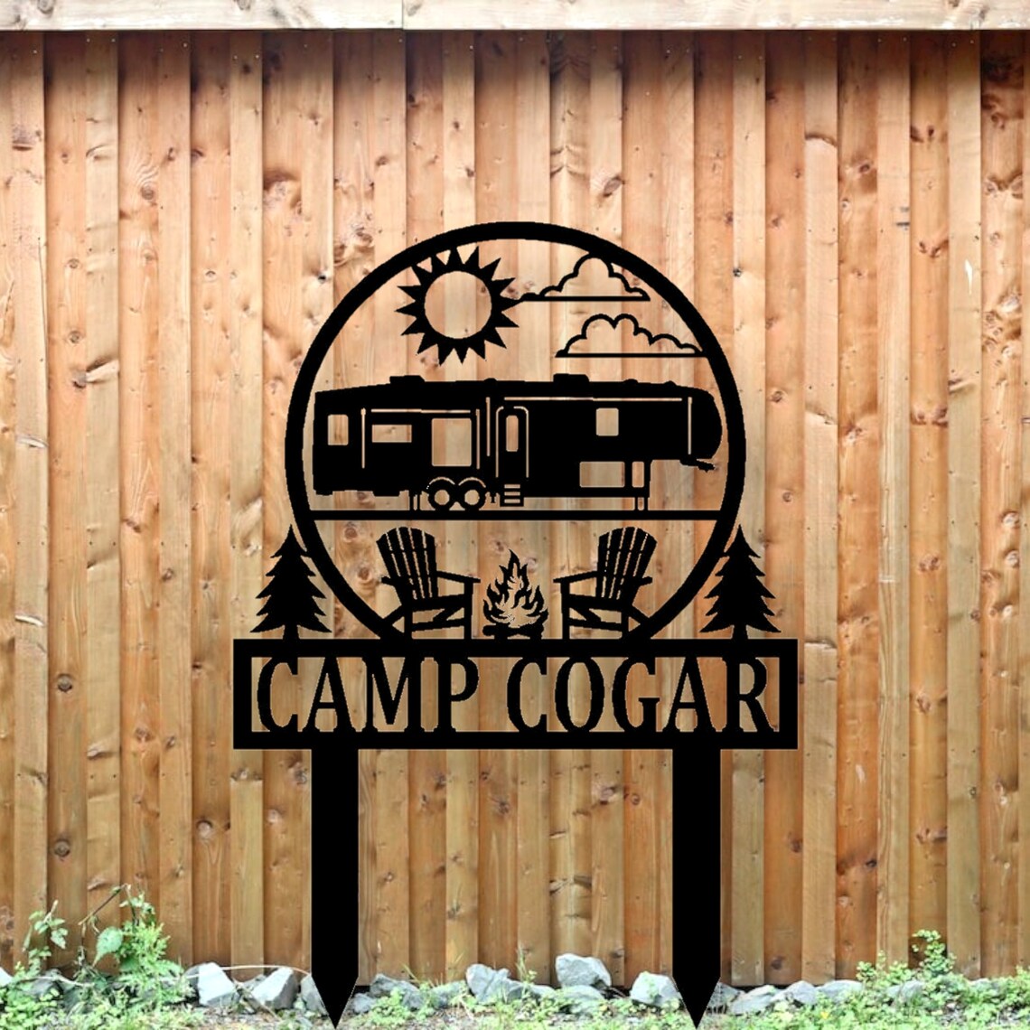 Happy Campers Yard Sign Camping Sign Camper Decor RV Decor - Etsy