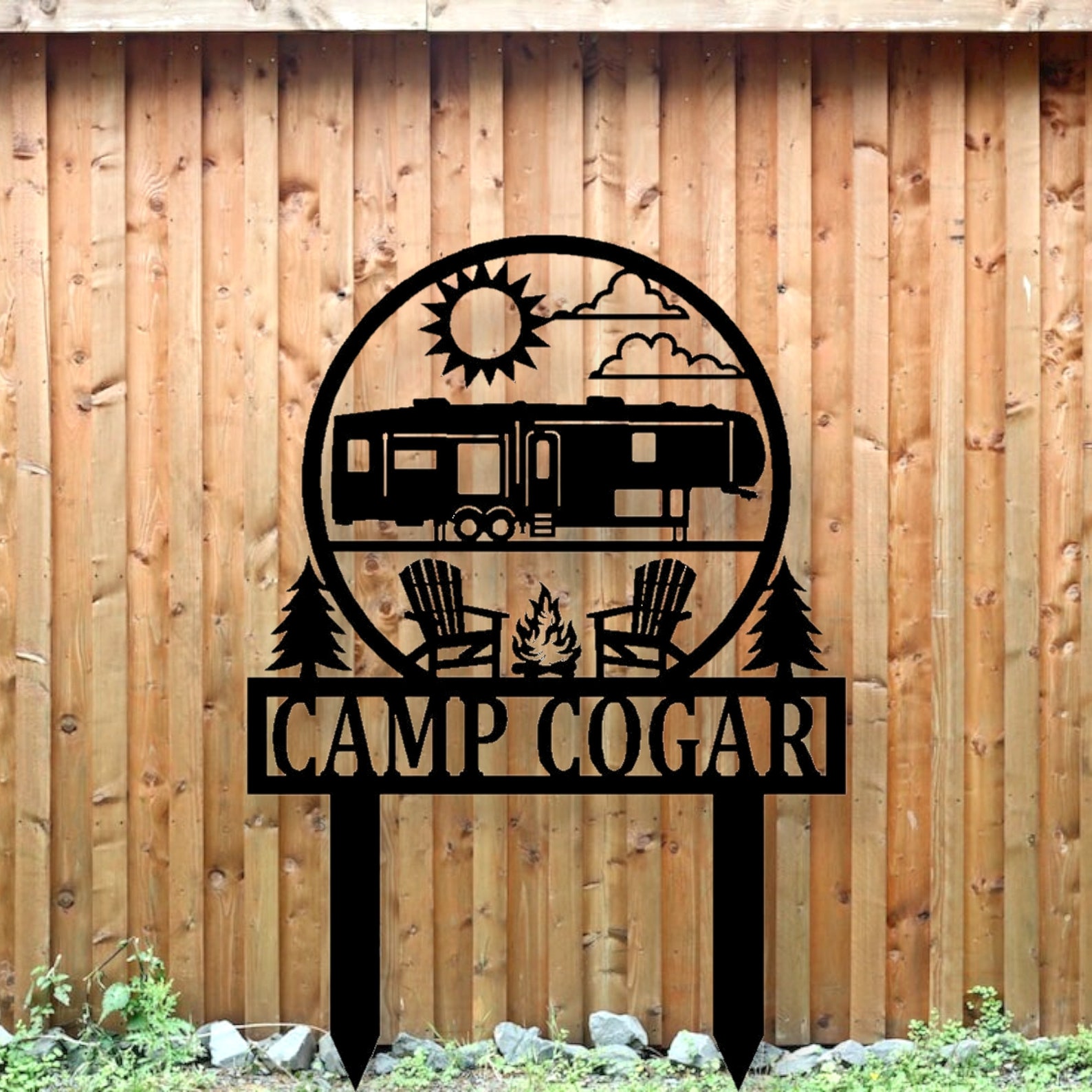 Happy Campers Yard Sign Camping Sign Camper Decor RV Decor - Etsy