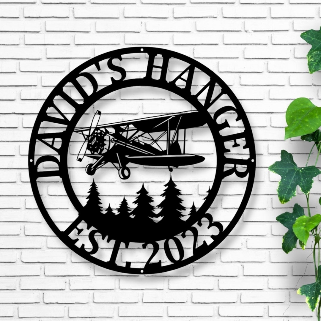 Airplane Monogram, Pilot Gifts, Personalized Aviation Signs, Custom ...
