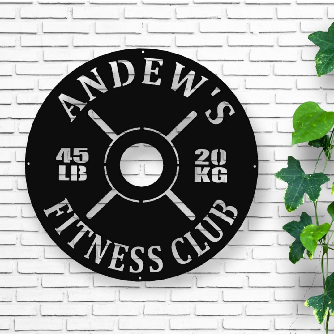 Custom Metal Gym Sign Personalized Home Gym Art, Weight Lifting Decor ...