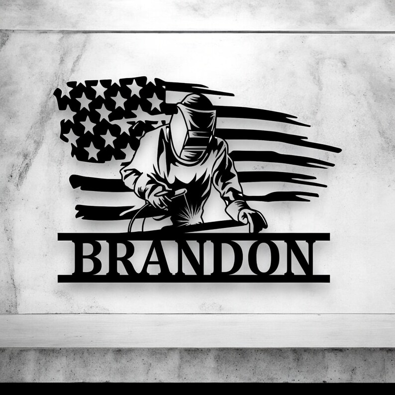 Metal Welding Sign | Personalized Welded Art | Custom Name Sign for ...