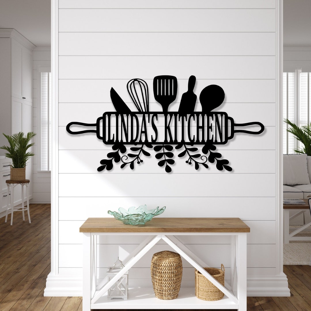 Kitchen Gifts, Custom Metal Sign for Kitchen, Personalized Kitchen ...