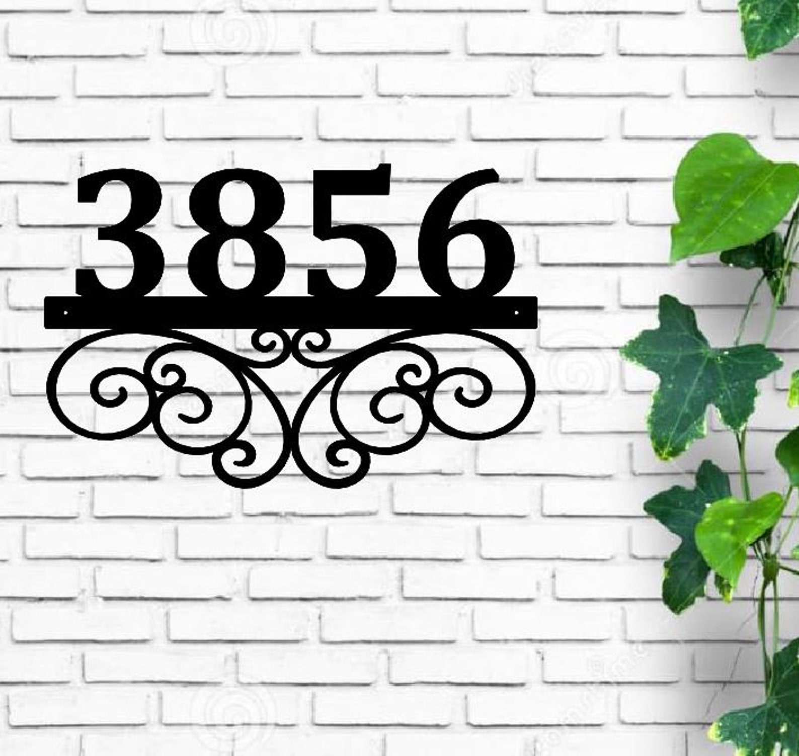 Metal Address Sign, Scroll Address Sign, Metal Letters Wall Plaque, - Etsy