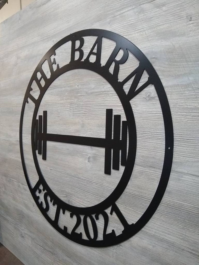Gym Sign Personalized Home Gym Sign Custom Metal Gym Sign - Etsy