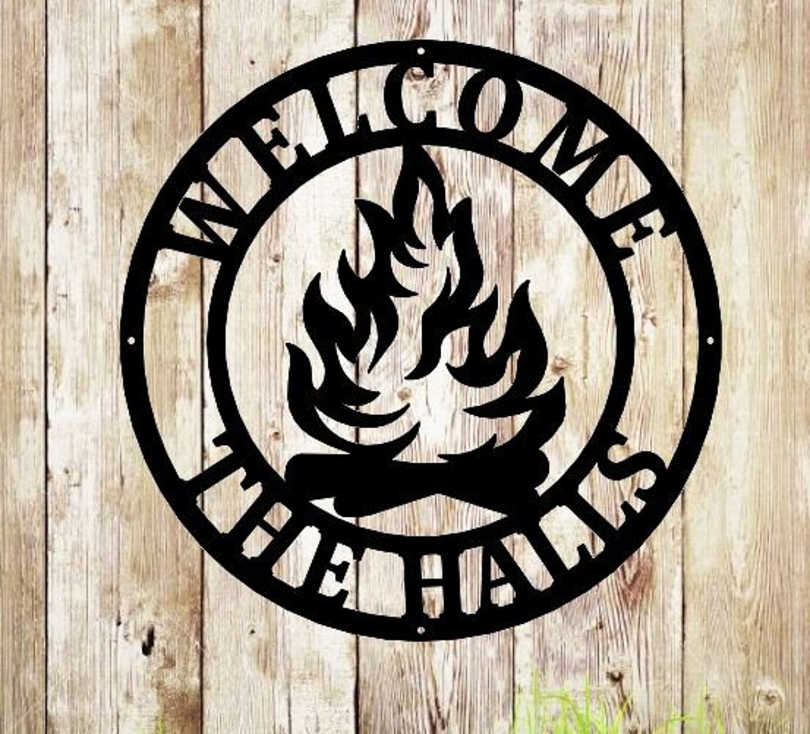 Personalized Campfire Family Name Sign / Metal Wall Decor / | Etsy