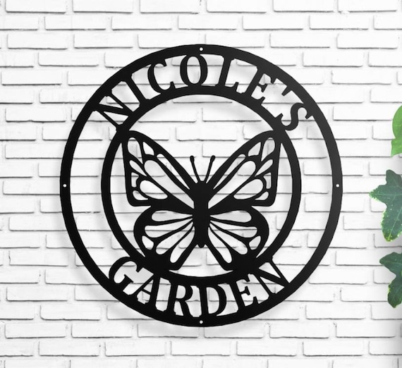 Custom Butterfly Address Sign Custom Metal Name Sign | Etsy