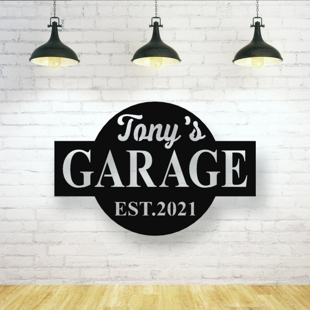 Personalized Metal Shop Sign, Tool Shed Sign, Custom Workshop Sign ...