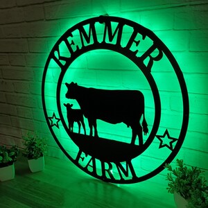 Cow Calf Metal Sign, Custom Cow/calf, Farmer Sign, Personalized ...