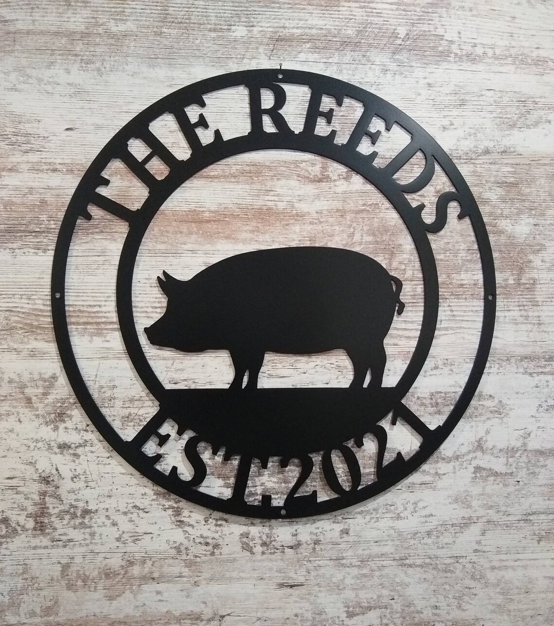 Pig Farm Sign Animals Farm Established Silhouette Farm - Etsy