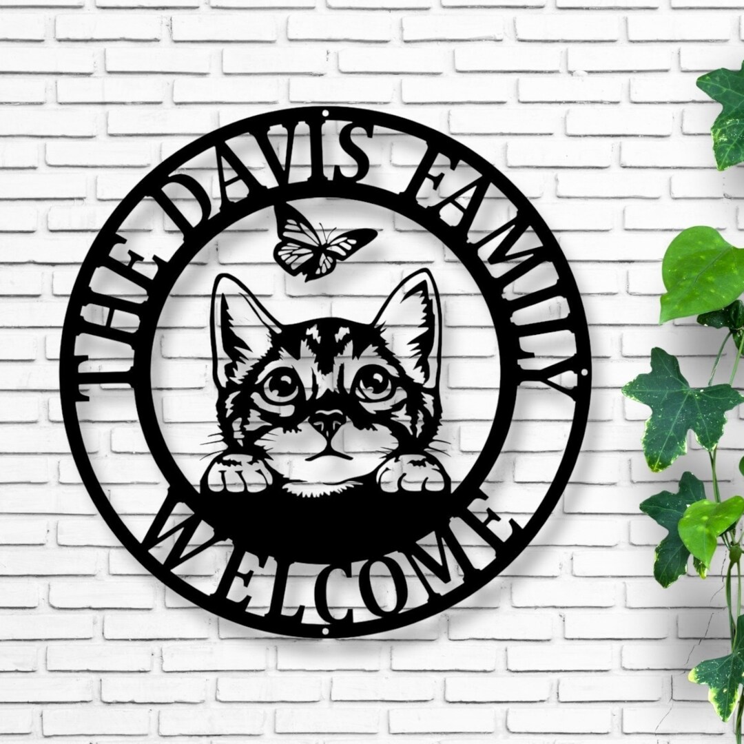 Cat Wall Art, Metal Art, Cat Sign, Cat Lover, Cat, Mother's Day ...