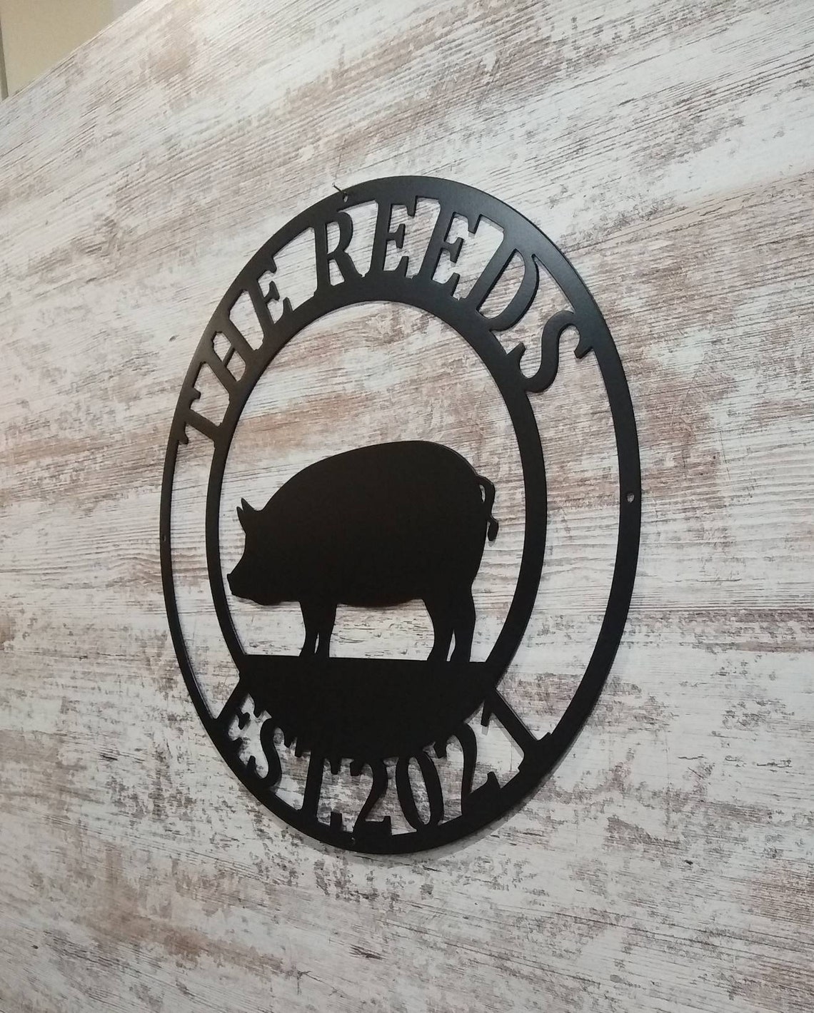 Pig Farm Sign Animals Farm Established Silhouette Farm - Etsy