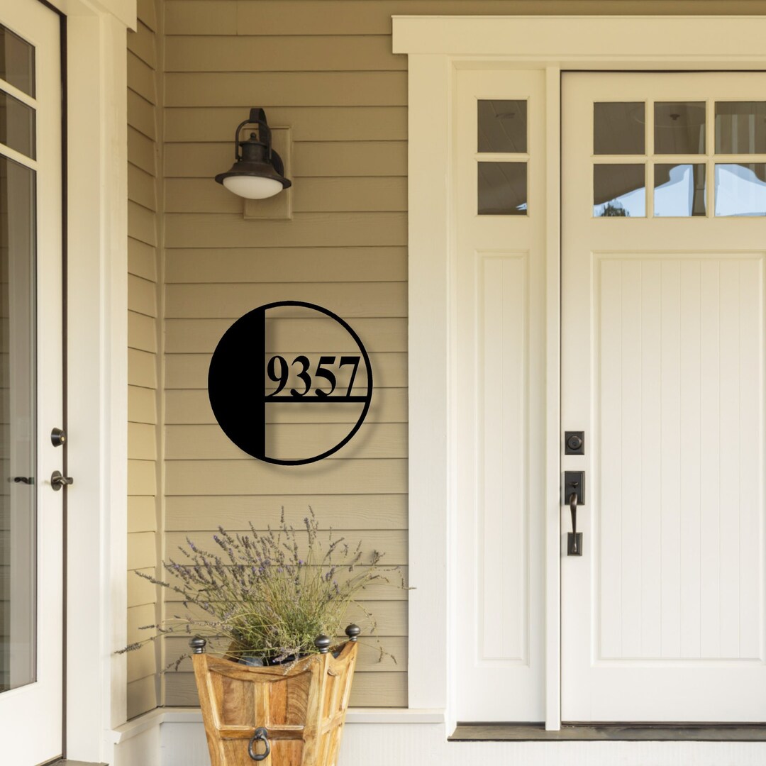 Custom Metal Address Sign, Custom Street, Rustic Décor, Metal Numbers ...