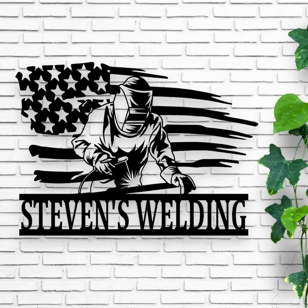 Metal Welding Sign | Personalized Welded Art | Custom Name Sign for ...