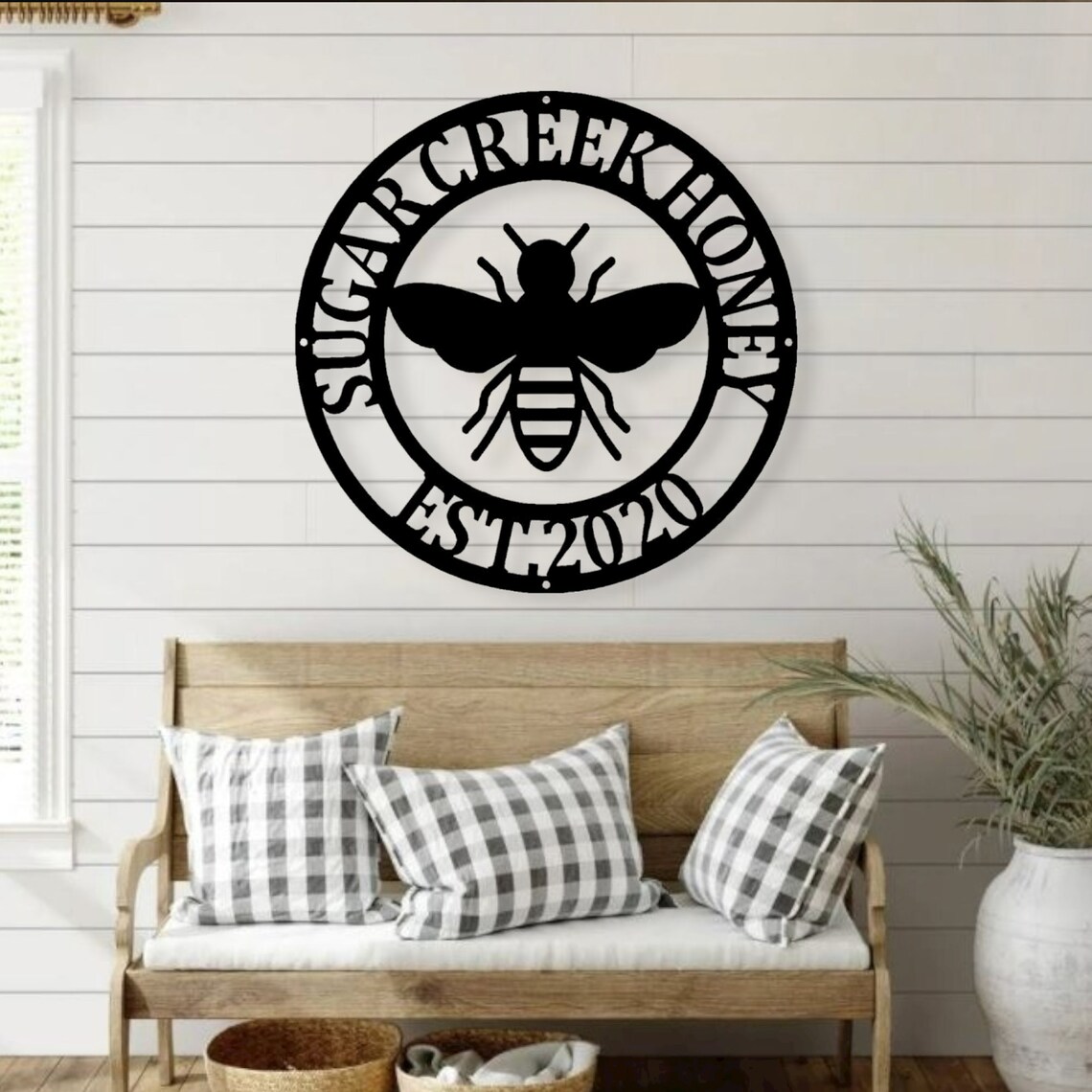 Honey Bee Family Name Established Sign Custom Metal Sign - Etsy