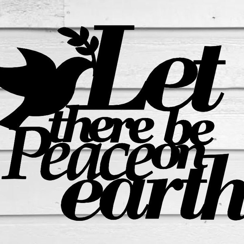 Peace on Earth Lighted Outdoor Sign - Etsy