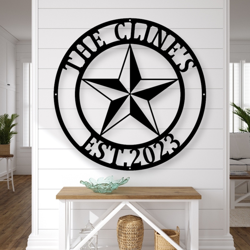 Texas and Star Metal Sign - Etsy