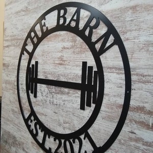 Gym Sign Personalized Home Gym Sign Custom Metal Gym Sign Home Gym Sign ...