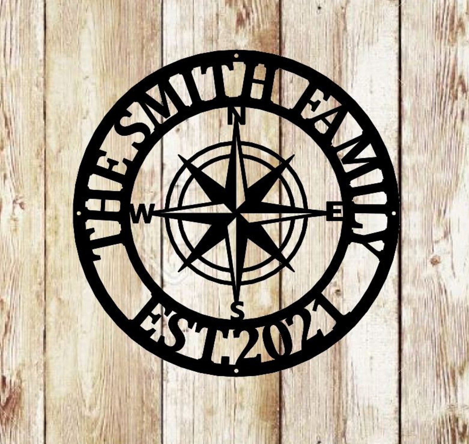 Personalized Compass Rose Metal Sign Nautical Address Wall | Etsy