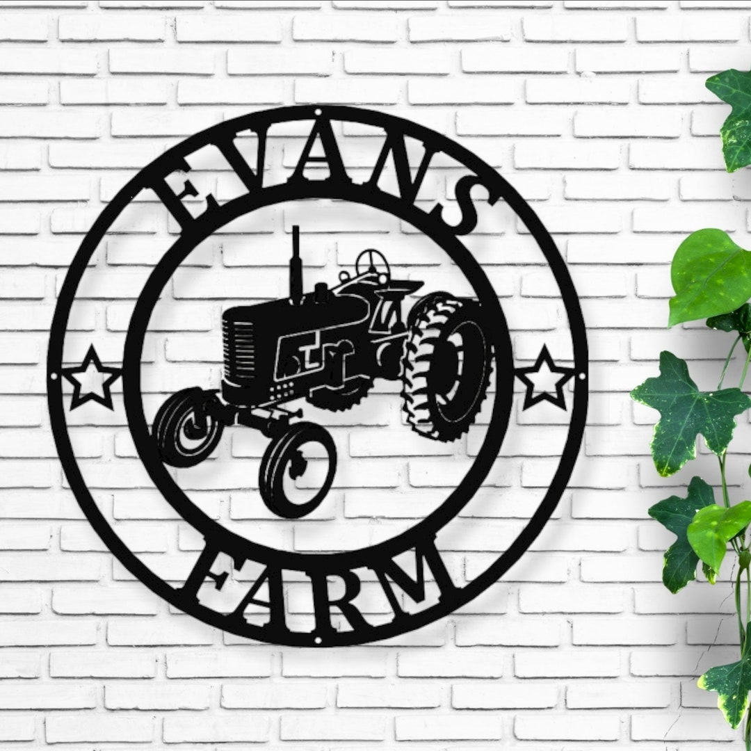 Tractor Family Name Sign | FREE SHIPPING | Personalized Metal Sign ...