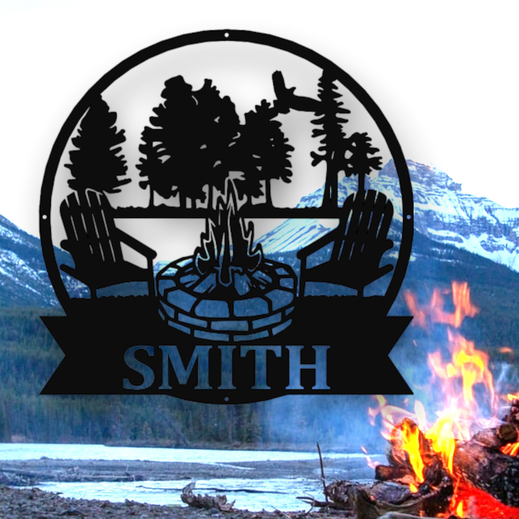 Metal Outdoor Sign | Custom Campfire Sign | Camper Décor | Personalized ...