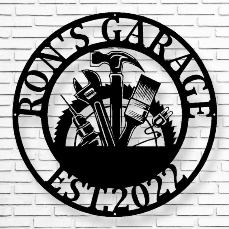 Metal Garage Sign Custom Garage Sign Personalized Gift for - Etsy