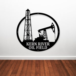 Personalized Metal Name Sign, Custom Oil Field Sign, Oil Rig Welcome ...