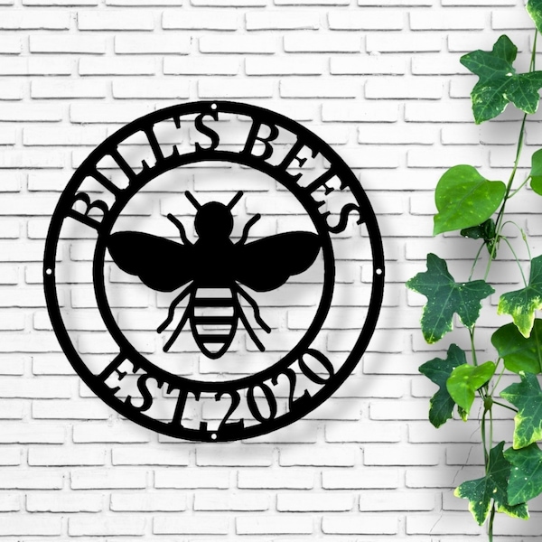 Metal Bee Sign - Etsy