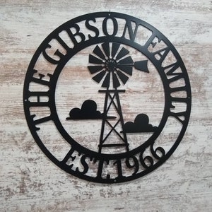 Personalized Windmill Wall Decor Personalized Windmill Sign Custom ...