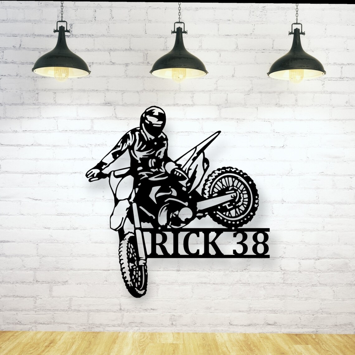 Custom Dirt Bike Metal Sign, Dirt Bike Rider Name Sign, Motocross ...