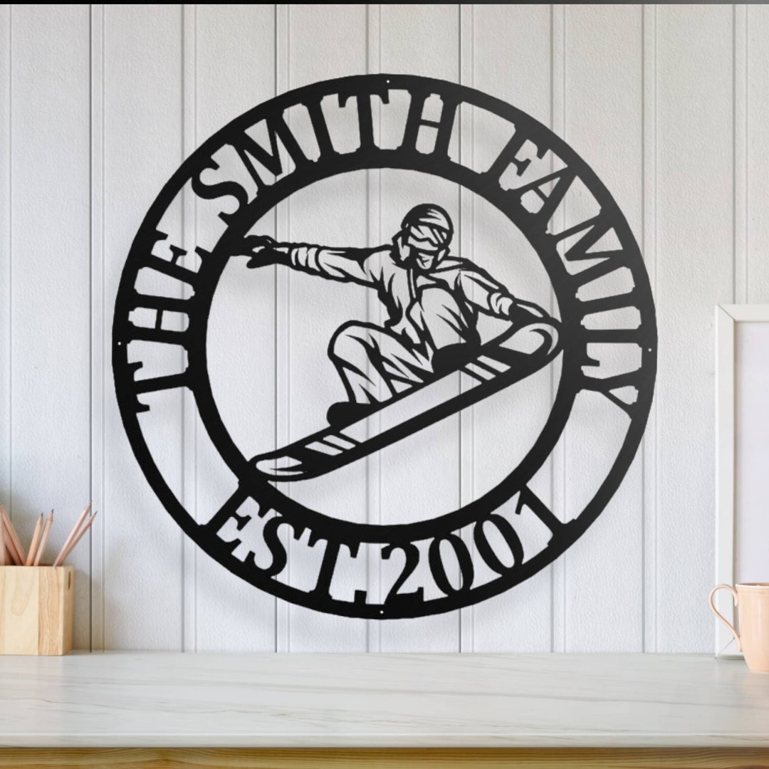 Snowboard Wall Art, Metal Wall Decor, Metal Wall Art, Ski Decor ...