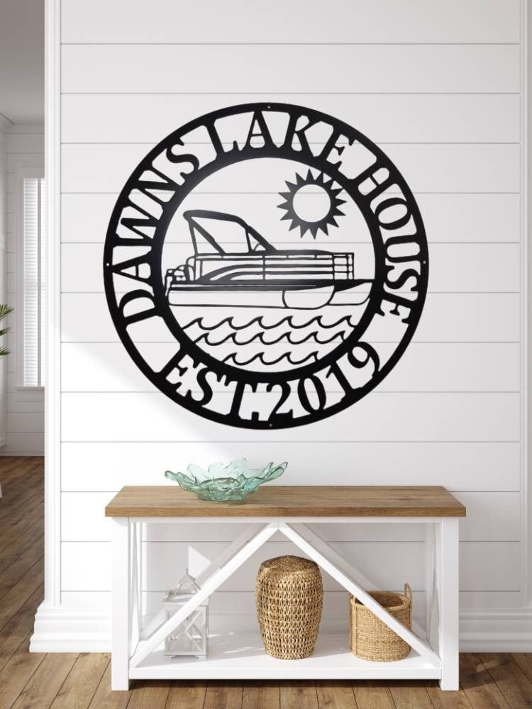 Personalized River House Sign, Boat House Sign, Lake House Signs, Metal ...