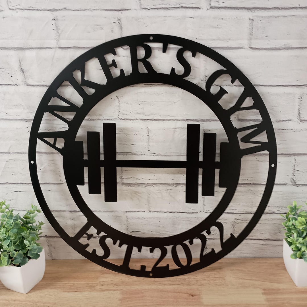 Custom Gym Sign, Home Gym Sign, Personalized Gym Sign, Home Gym Décor ...