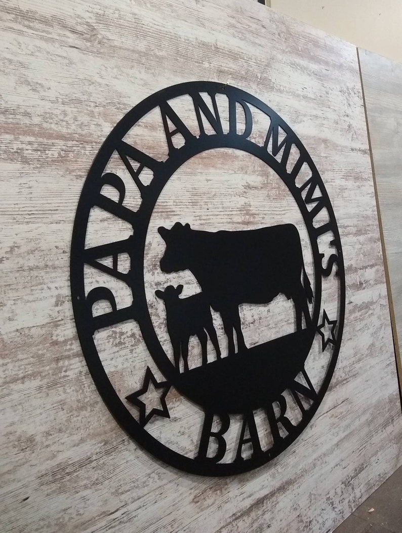 Cow Calf Metal Sign Custom Cow/calf Farmer Sign | Etsy