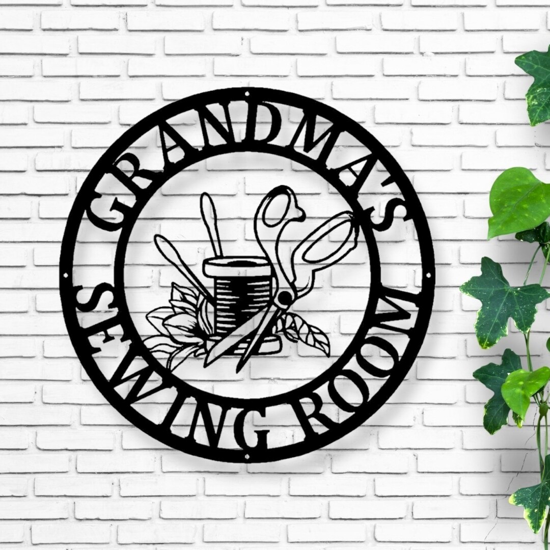 Sewing Room Sign, Personalized Sign, Sewing Sign. Metal Sewing Sign ...