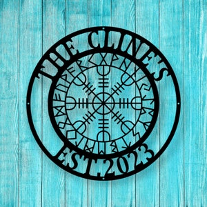 VEGVISIR RUNE - Viking Compass- Norse Wayfinder- Nordic Compass- Wall ...