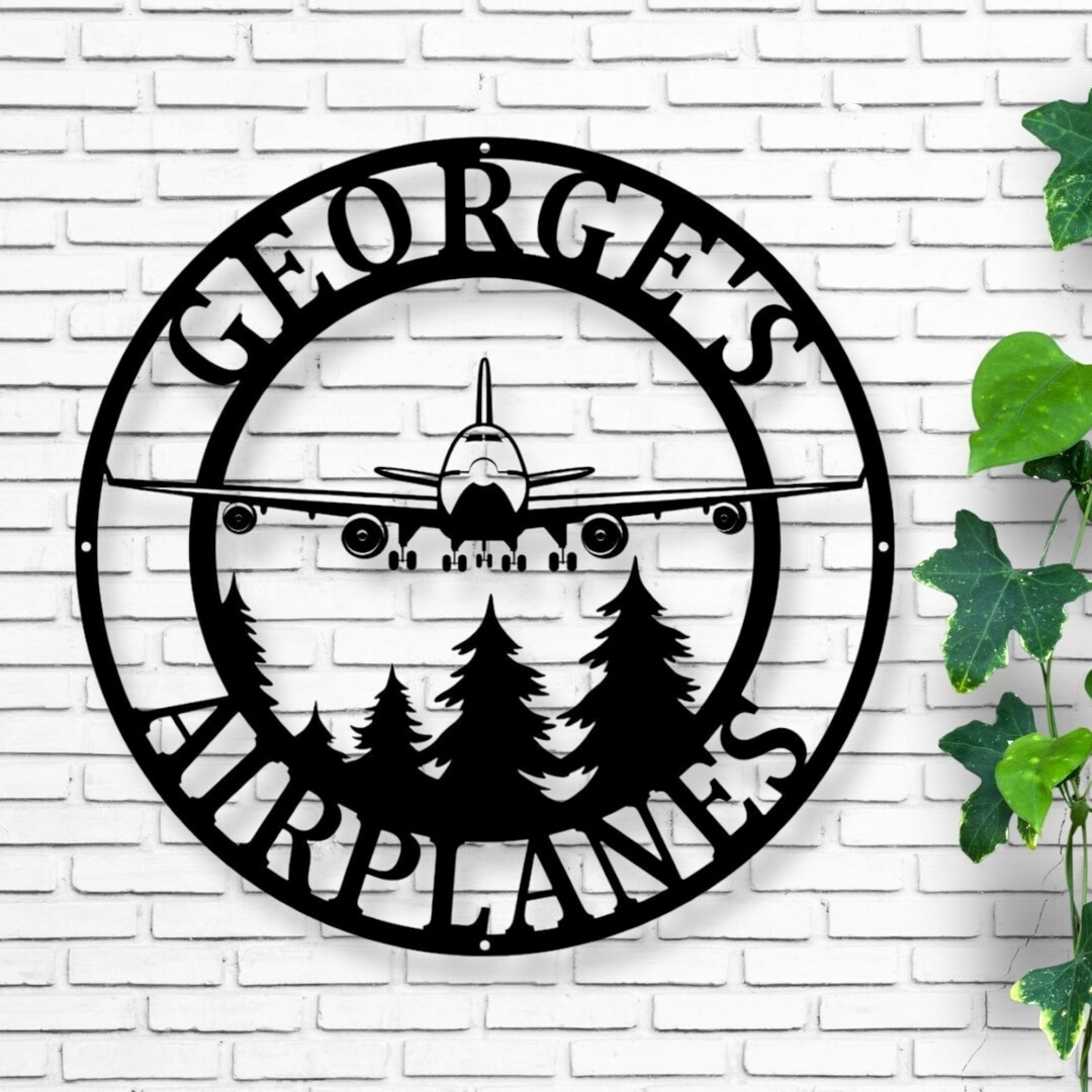 Airplane Monogram, Pilot Gifts, Personalized Aviation Signs, Custom ...