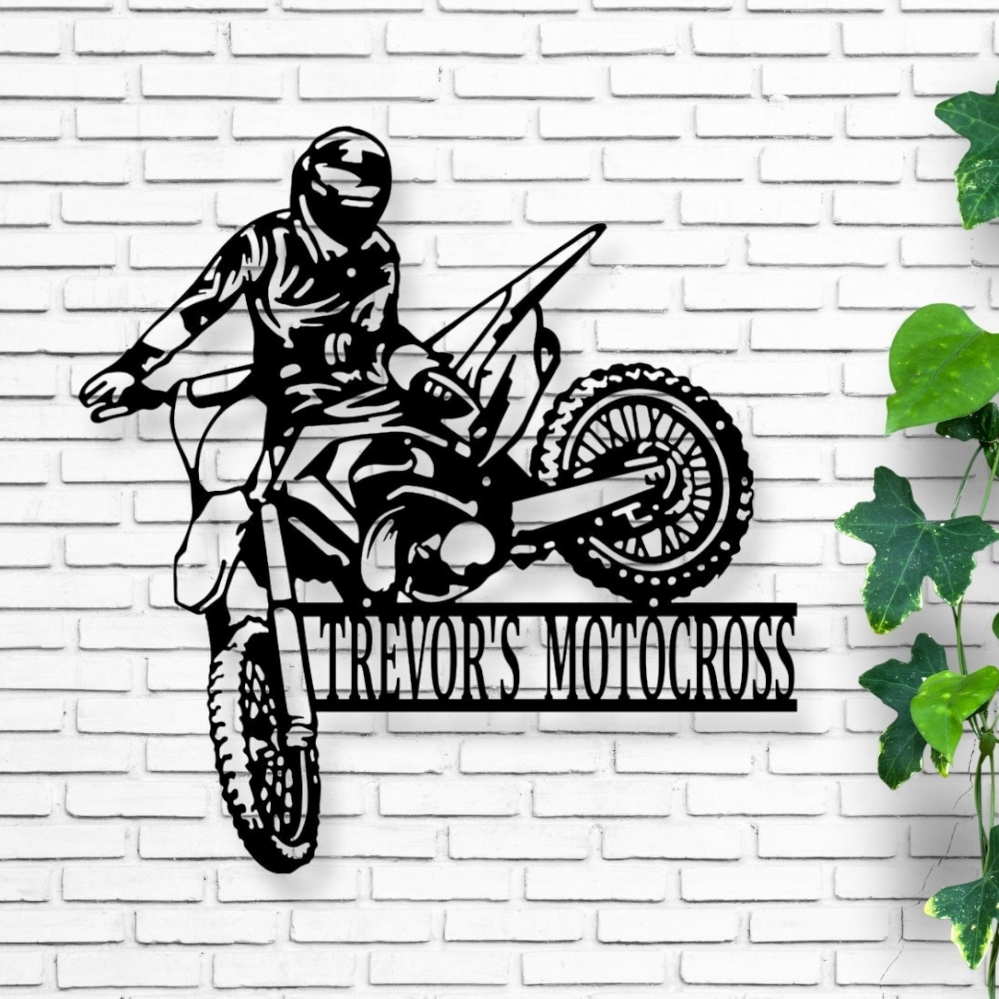 Custom Dirt Bike Metal Sign, Dirt Bike Rider Name Sign, Motocross ...