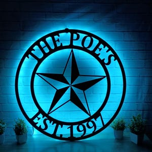 Texas Star Wall Decor, Rustic Metal Star Decoration, Western Home Decor ...