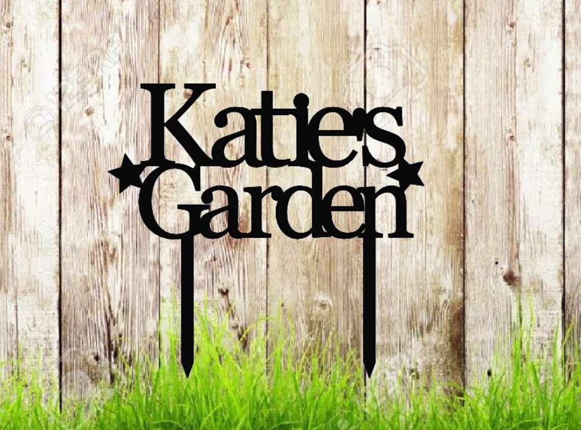 GARDEN SIGN - Personalized - Plasma Cut, Steel Sign - Etsy