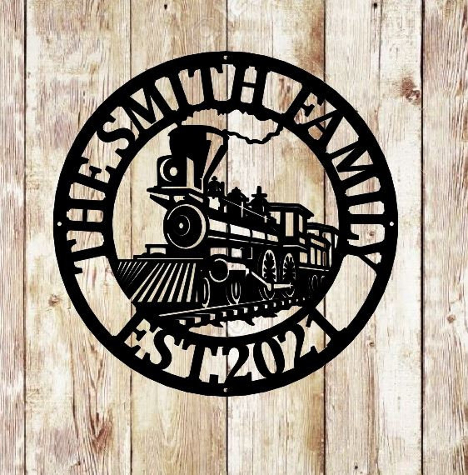 Train Metal Sign - Metal Wall Decor, Custom Metal Name Sign, Custom ...
