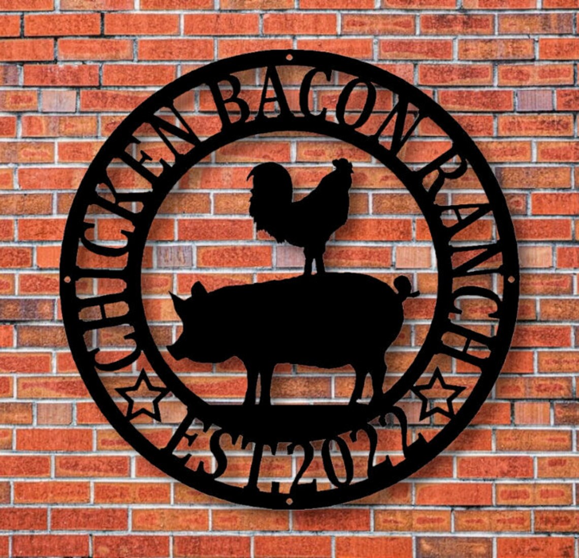 Personalized Farmhouse Sign - Farm Animal Sign - Metal Farmhouse Decor ...