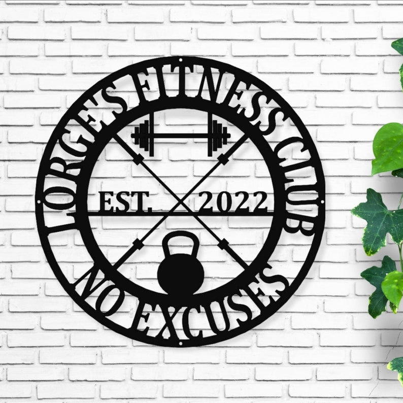 Letrero de gimnasio / Letrero de gimnasio en casa - Etsy España