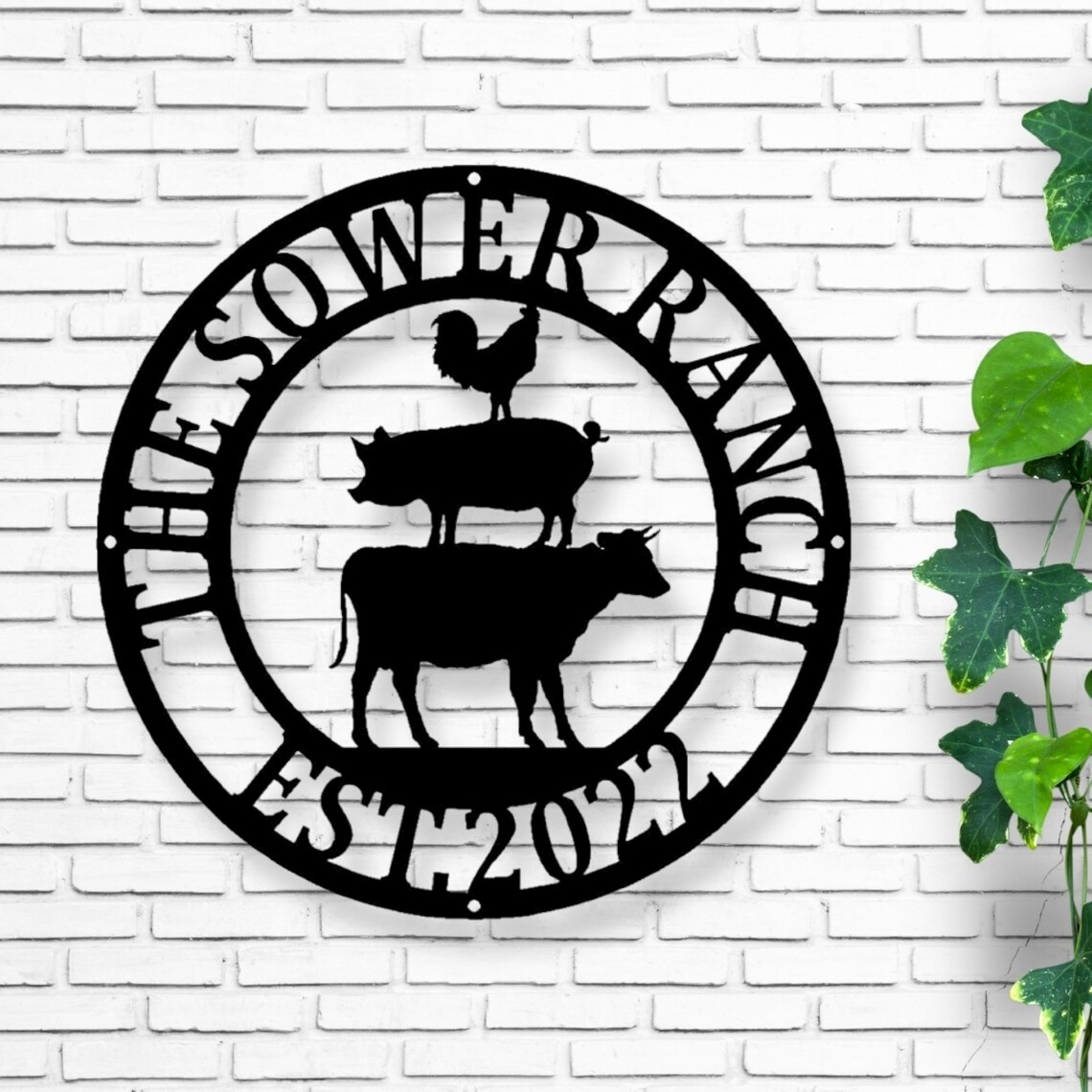 Personalized Farmhouse Sign Farm Animal Sign Metal - Etsy